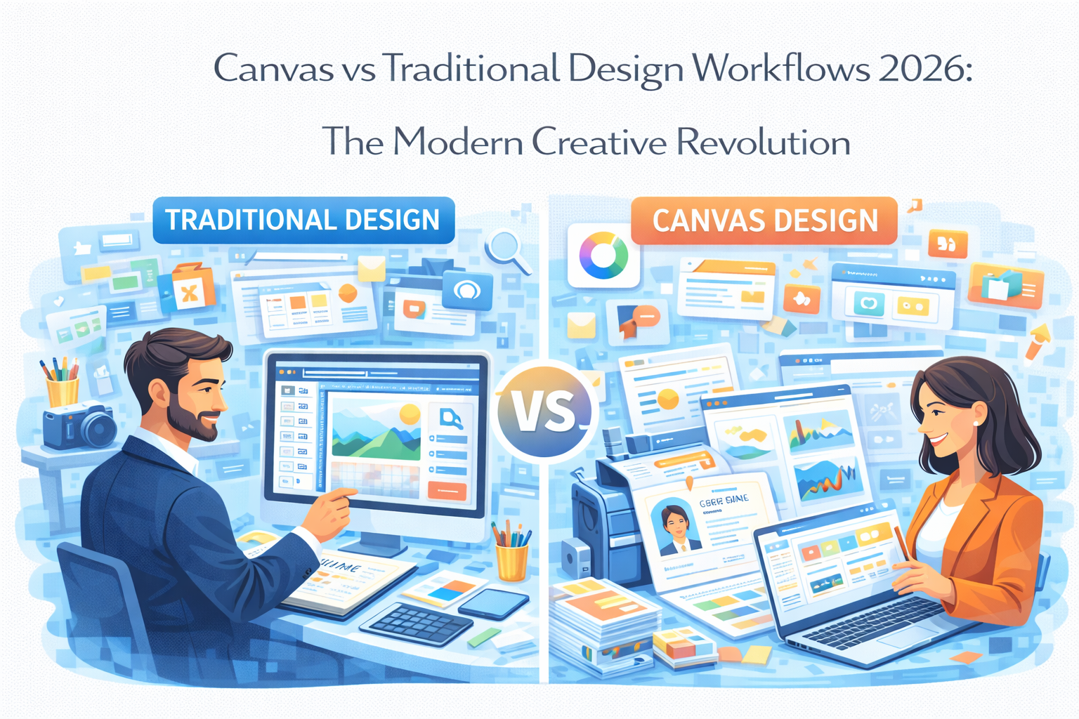 Canvas vs Traditional Design Workflows 2026: Modern Creative Revolution